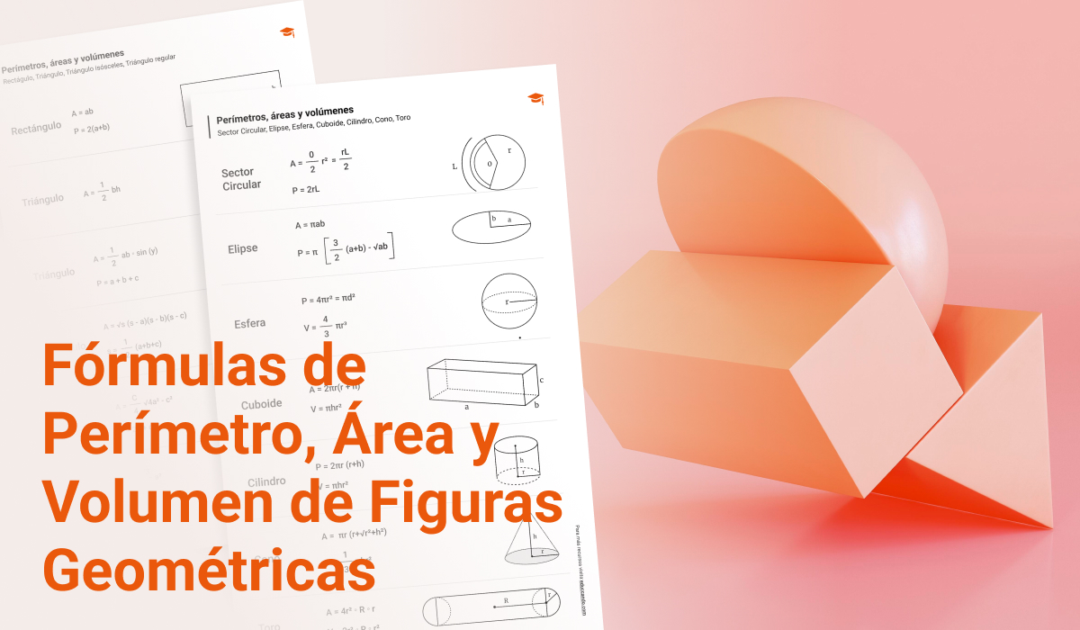 Fórmulas De Perímetro Área Y Volumen De Figuras Geométricas Educcando